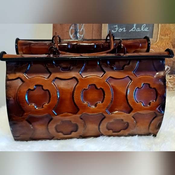 No brand | Accents | Vintage Made Of Metal Purse Decor Brown Unique ...